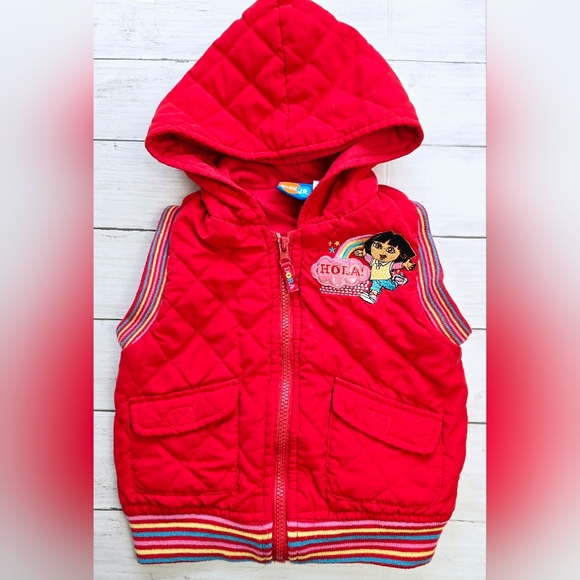 Nickelodeon | Jackets & Coats | Dora The Explorer Nickelodeon Girls Red ...